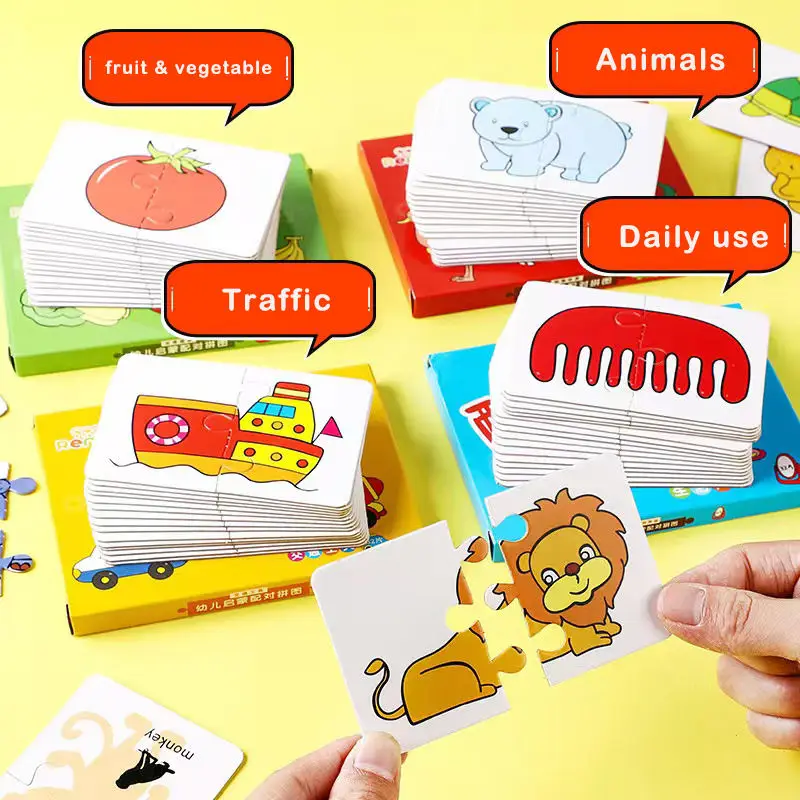 32Pc-Toddler-Card-Match-Game-Cognitive-Truck-Fruit-Animal-Set-Baby ...