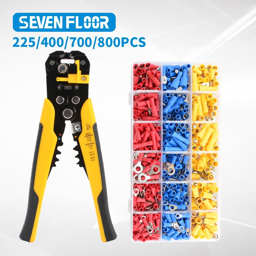 225-400-700-800PCS-PVC-Terminals-Insulated-Cable-Connector-Electrical ...