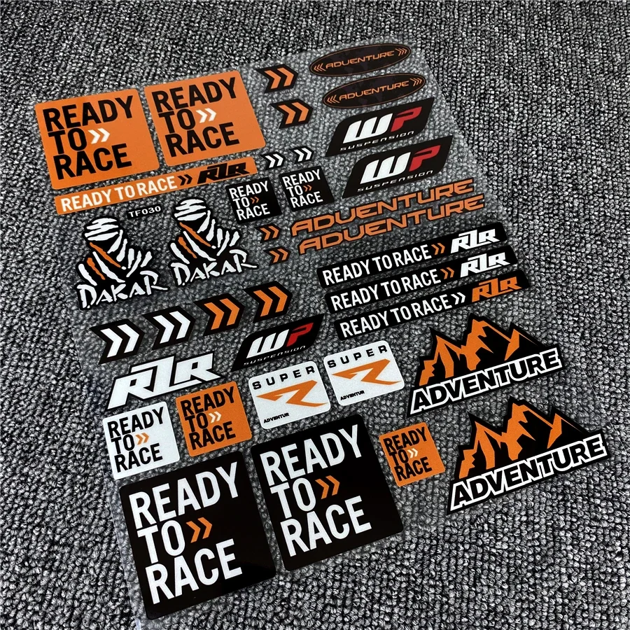 Reflective Motorcycle Motocross Decals Waterproof Sticker For KTM RC8 ...