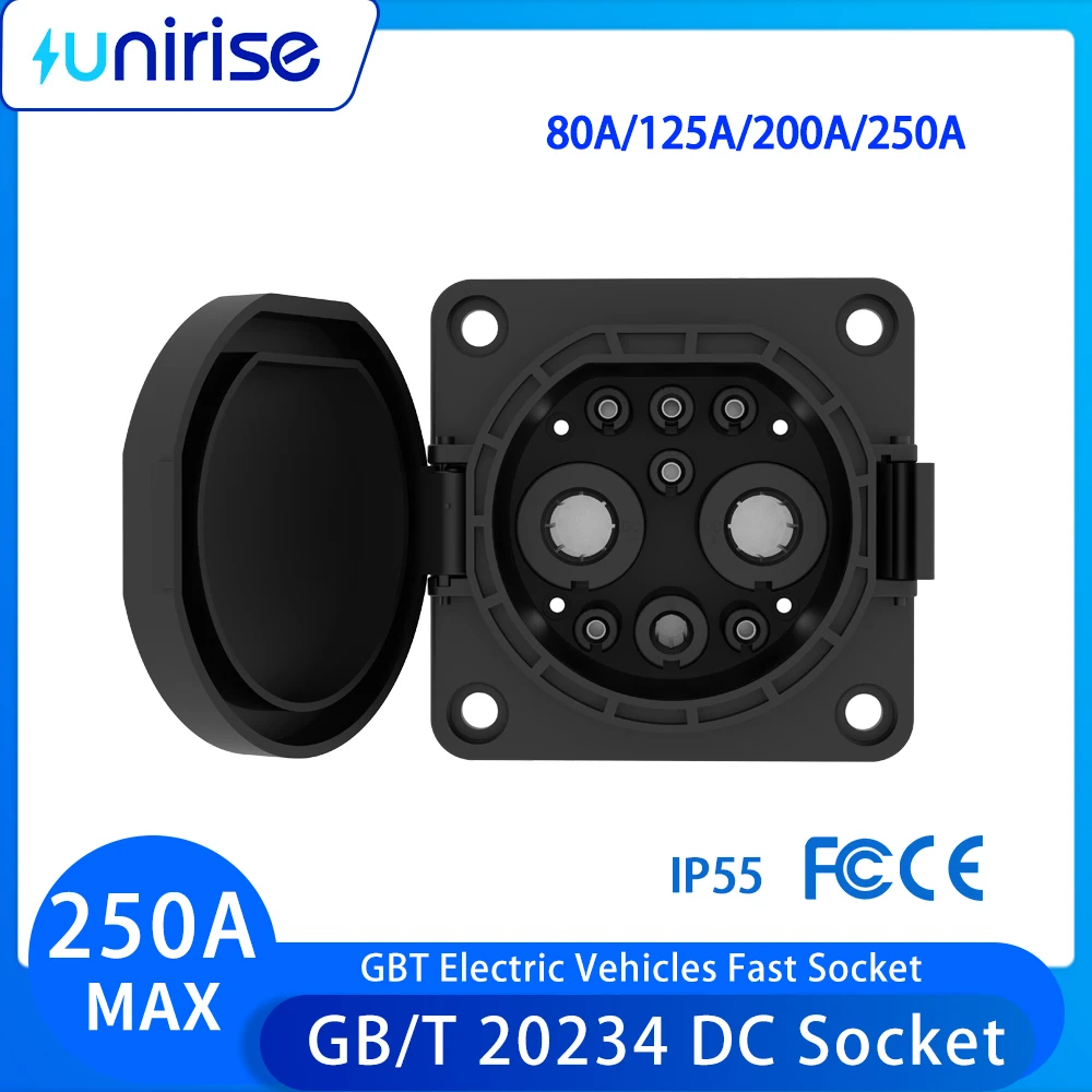 Unirise GBT DC Socket Charging Connector 250A 1000V GB/T 20234.3 IP55 ...