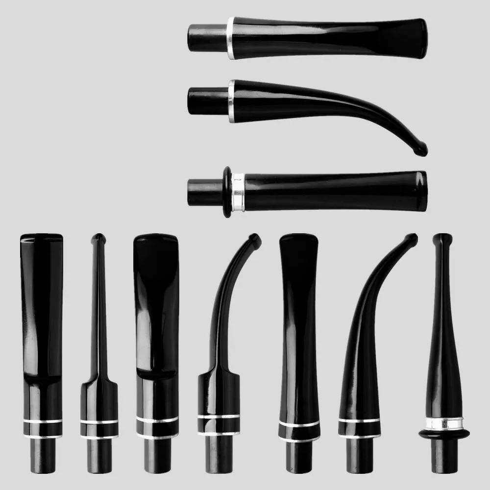 1pc-Smoking-Pipe-Mouthpieces-Black-Acrylic-Mouthpiece-Stem-For-9mm ...