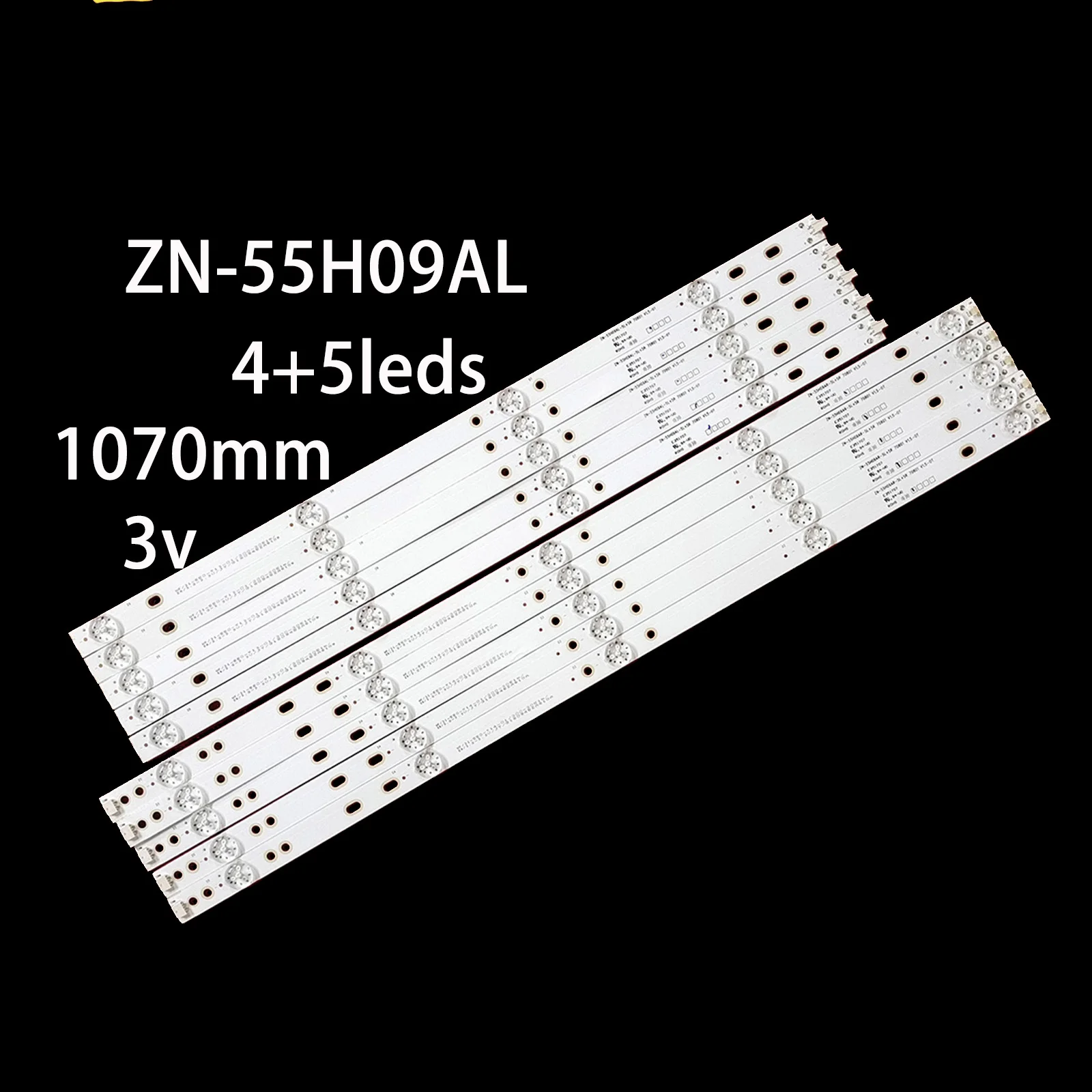 10Pcs/1Set LED Backlight Strip 4+5 Lamps 3V for 55" TV UA55PR ZN ...
