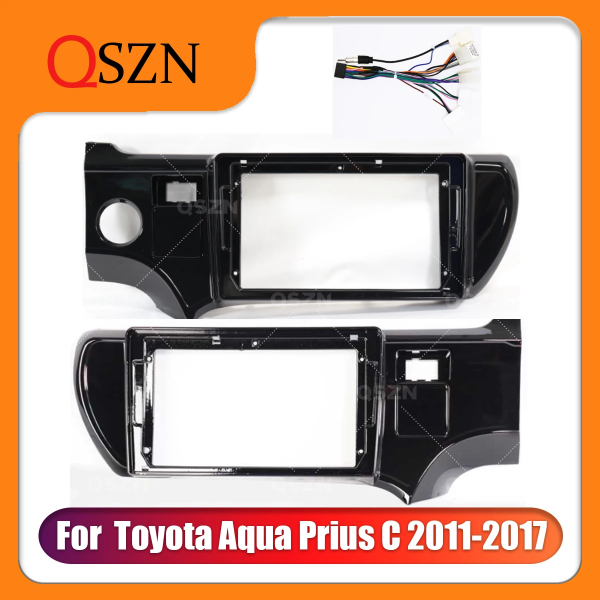 QSZN 9 inch Car Frame Fascia Adapter For Toyota Aqua Prius C 2011-2017 ...