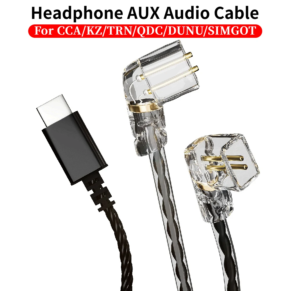 Headset-Cable-0-75mm-Dual-pin-Type-C-Headphone-AUX-Audio-Cable ...