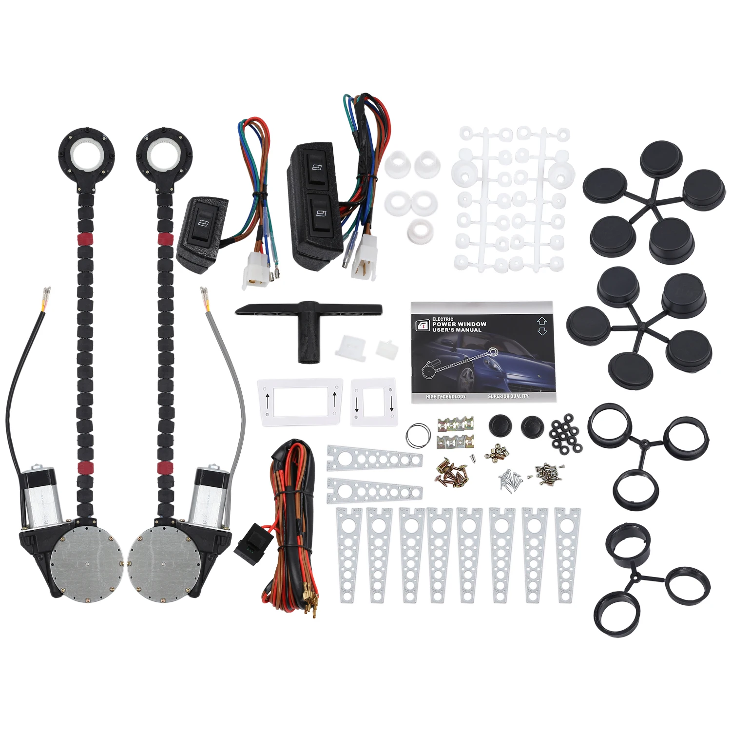 Electric-Car-Power-Window-Lift-Regulator-Conversion-Kit-for-2-Door-Car ...