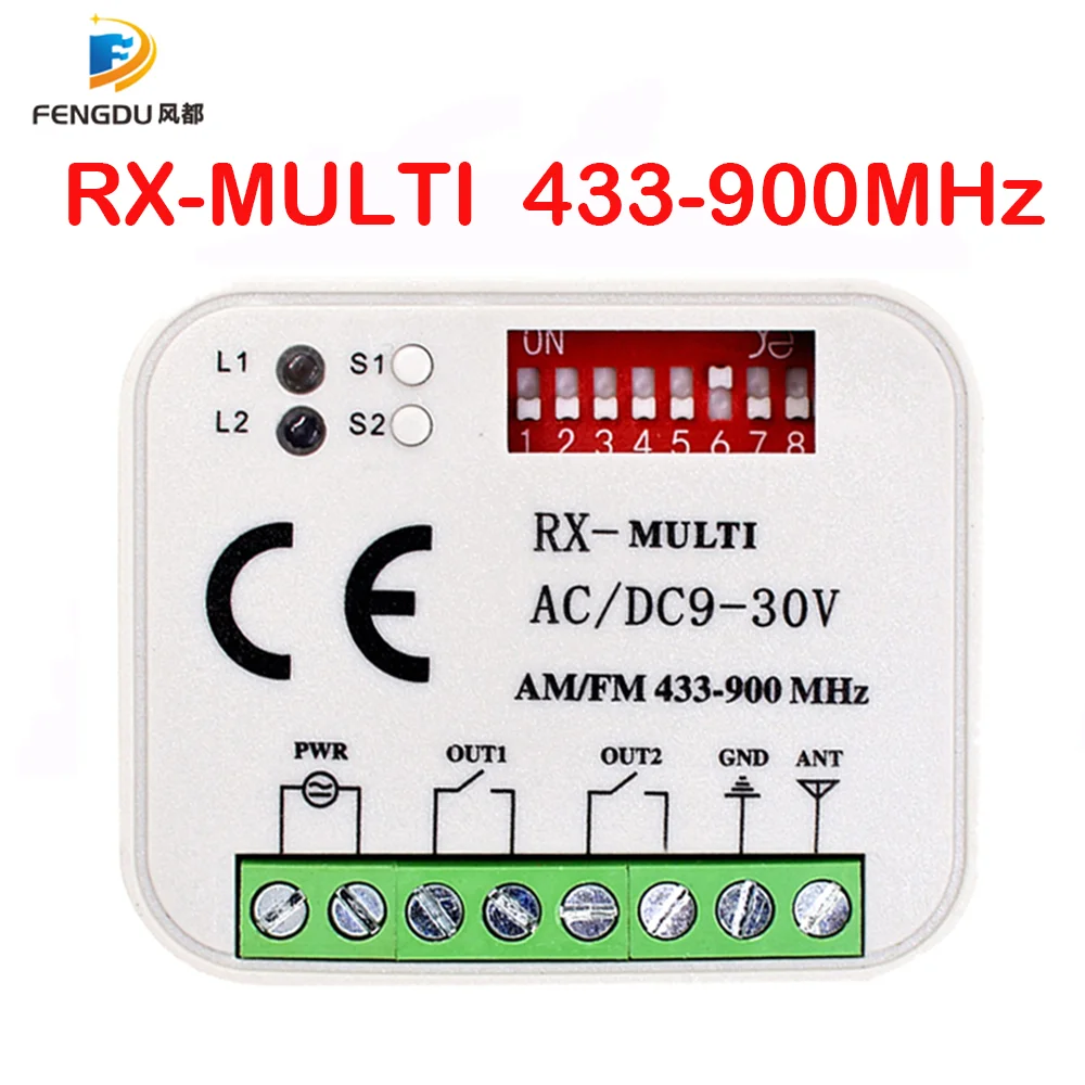 Garage-Gate-Remote-Receiver-RX-MULTI-300-900MHZ-AC-DC-9-30V-Receiver ...