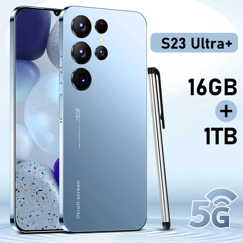 2023 Global Version S23 Ultra+ 5G Smartphone 16GB+1TB 6.8 inch Cellular 6800mAh Phone 5G Network ...