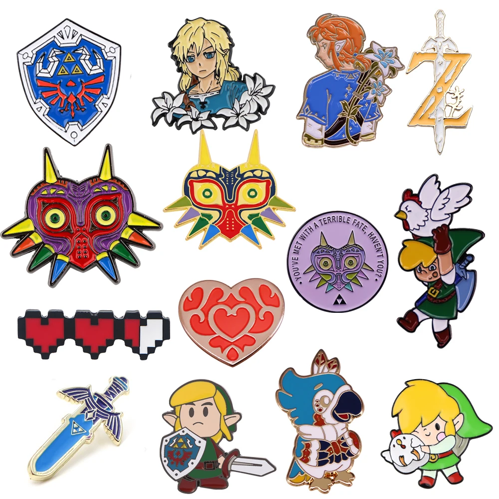 The-Legend-of-Zelda-Enamel-Pins-Anime-Games-Lapel-Pin-Brooches-for ...