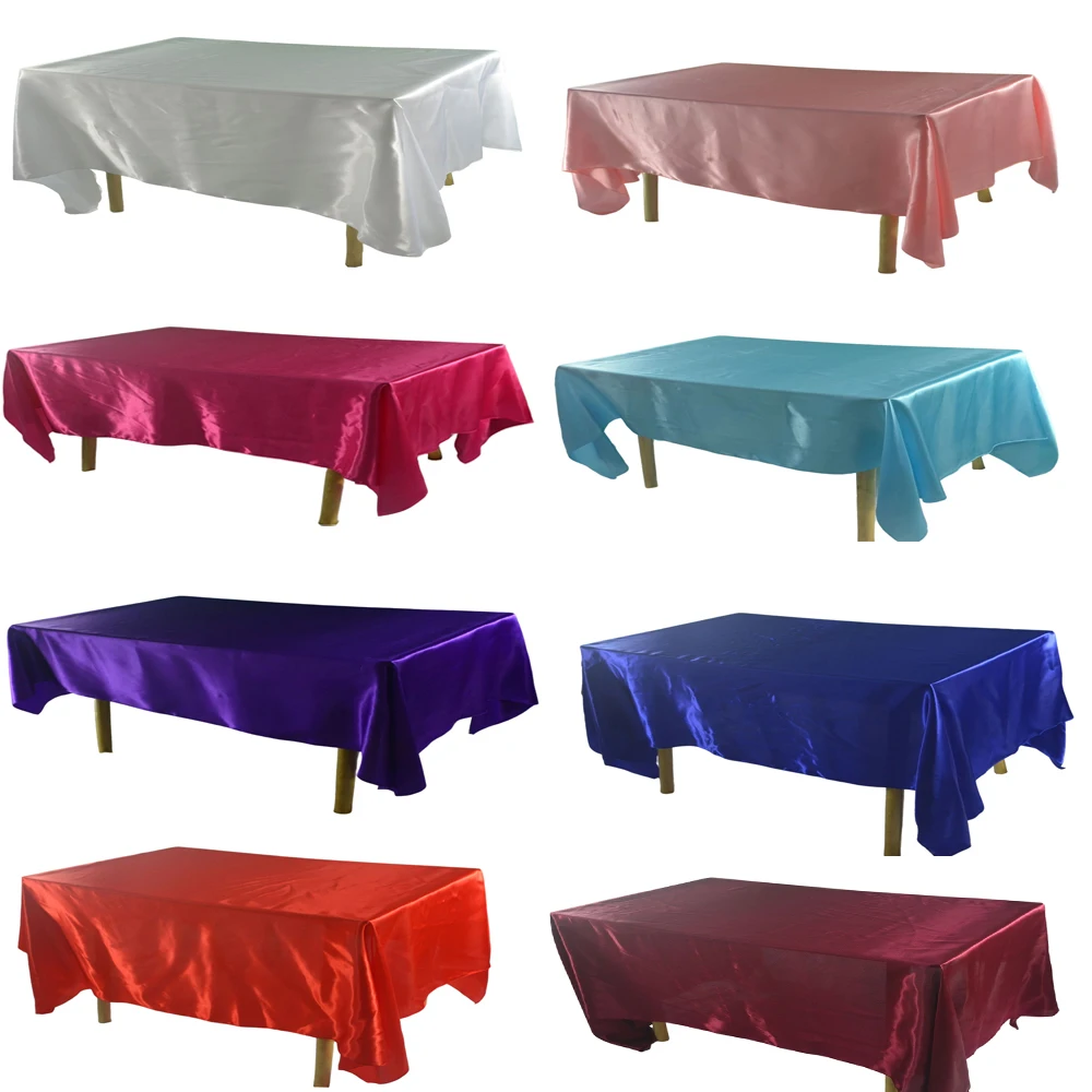 Rectangle Satin Tablecloth Wedding Mariage Party Decoration Christmas ...
