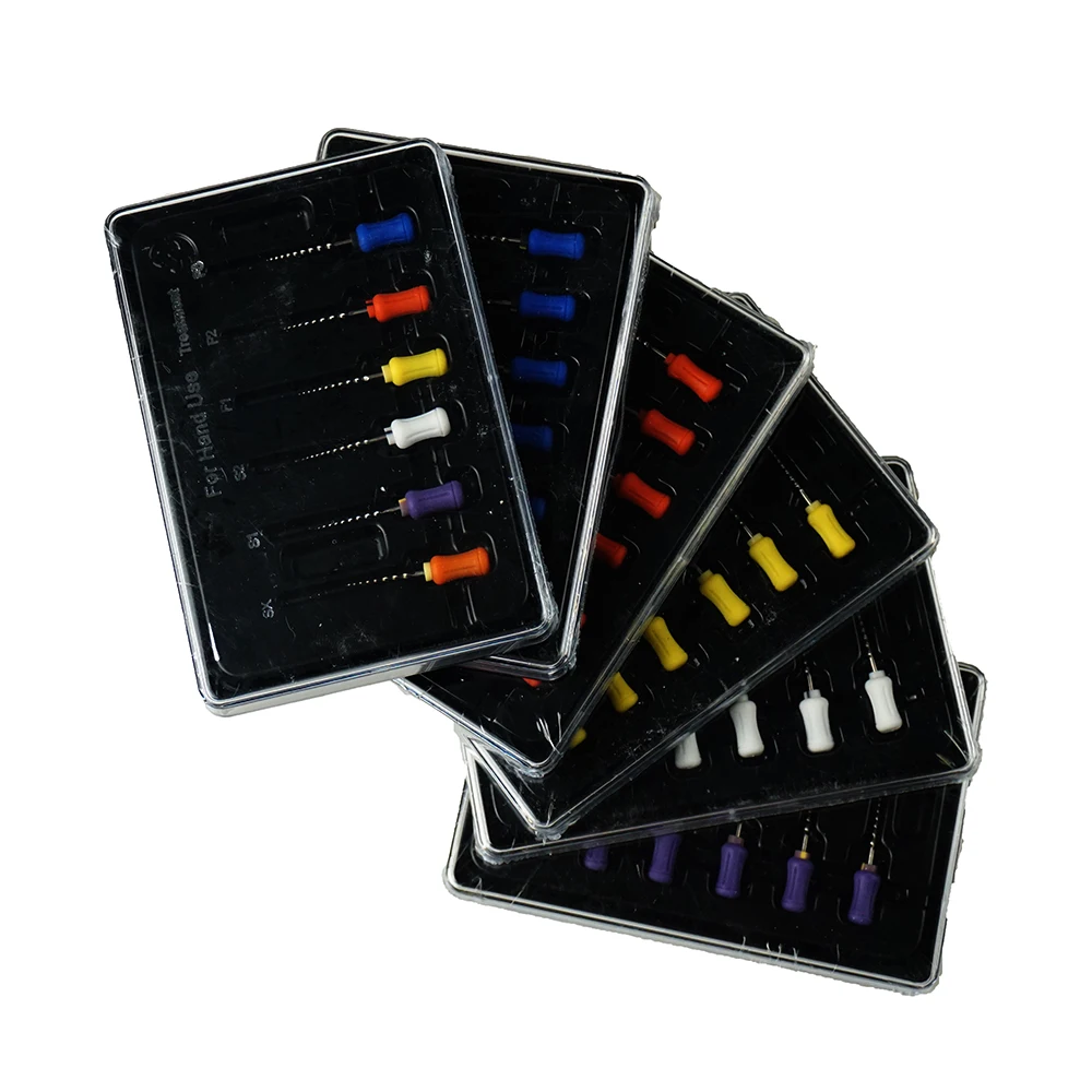 6 pcs/box Dental NiTi Root Canal File Endodontics Hand Use Rotary Files ...