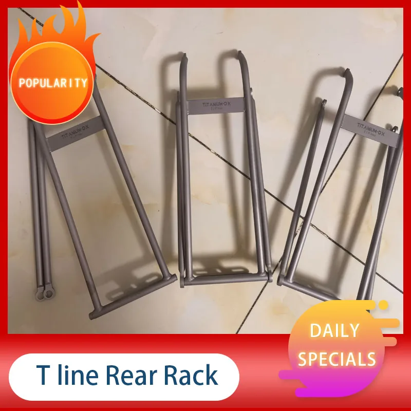 Titanium-dx Titanium Rear Rack For Brompton T/p Line - Bicycle Racks ...