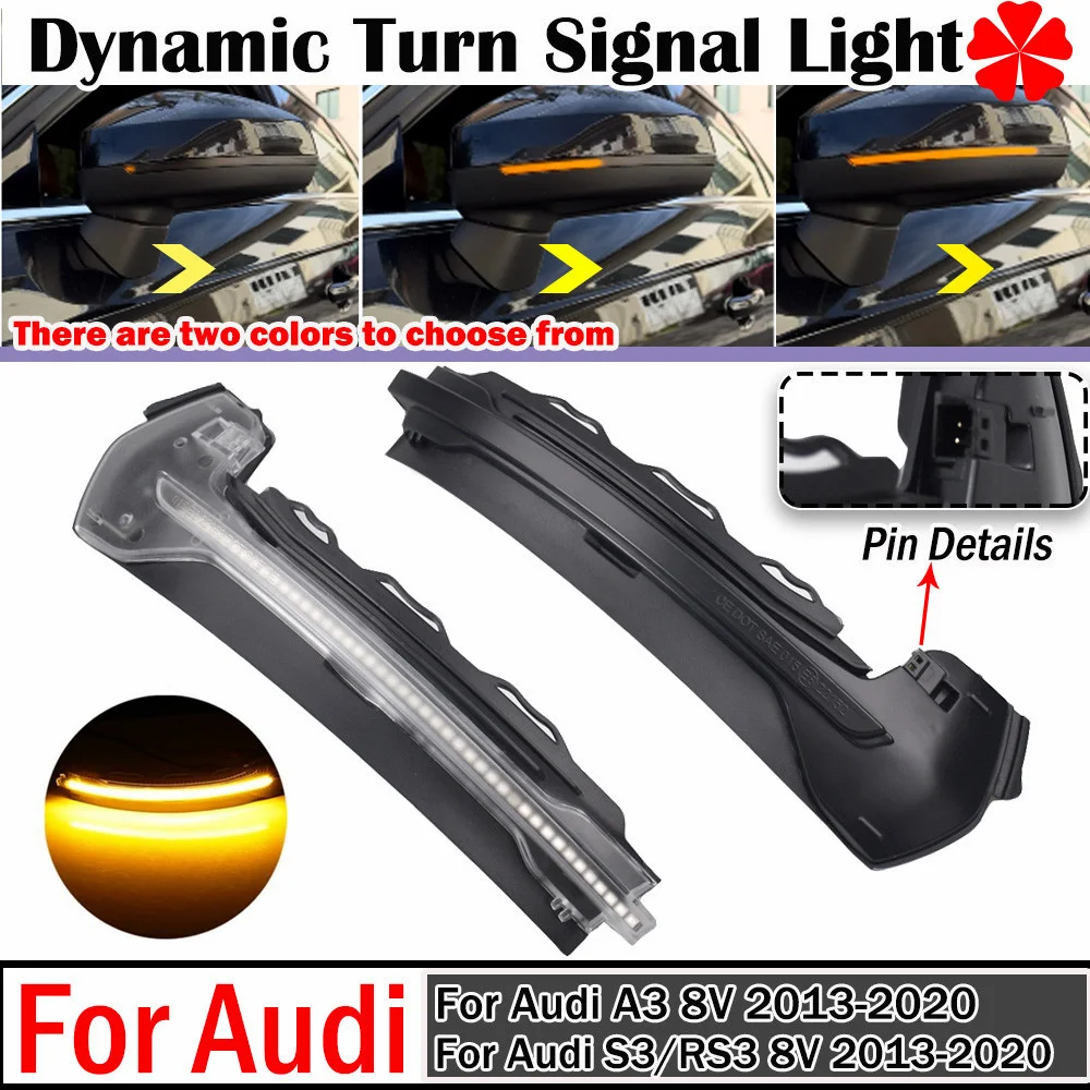 For-Audi-A3-8V-S3-RS3-LED-Dynamic-Turn-Signal-Light-Flashing-Water-Side ...