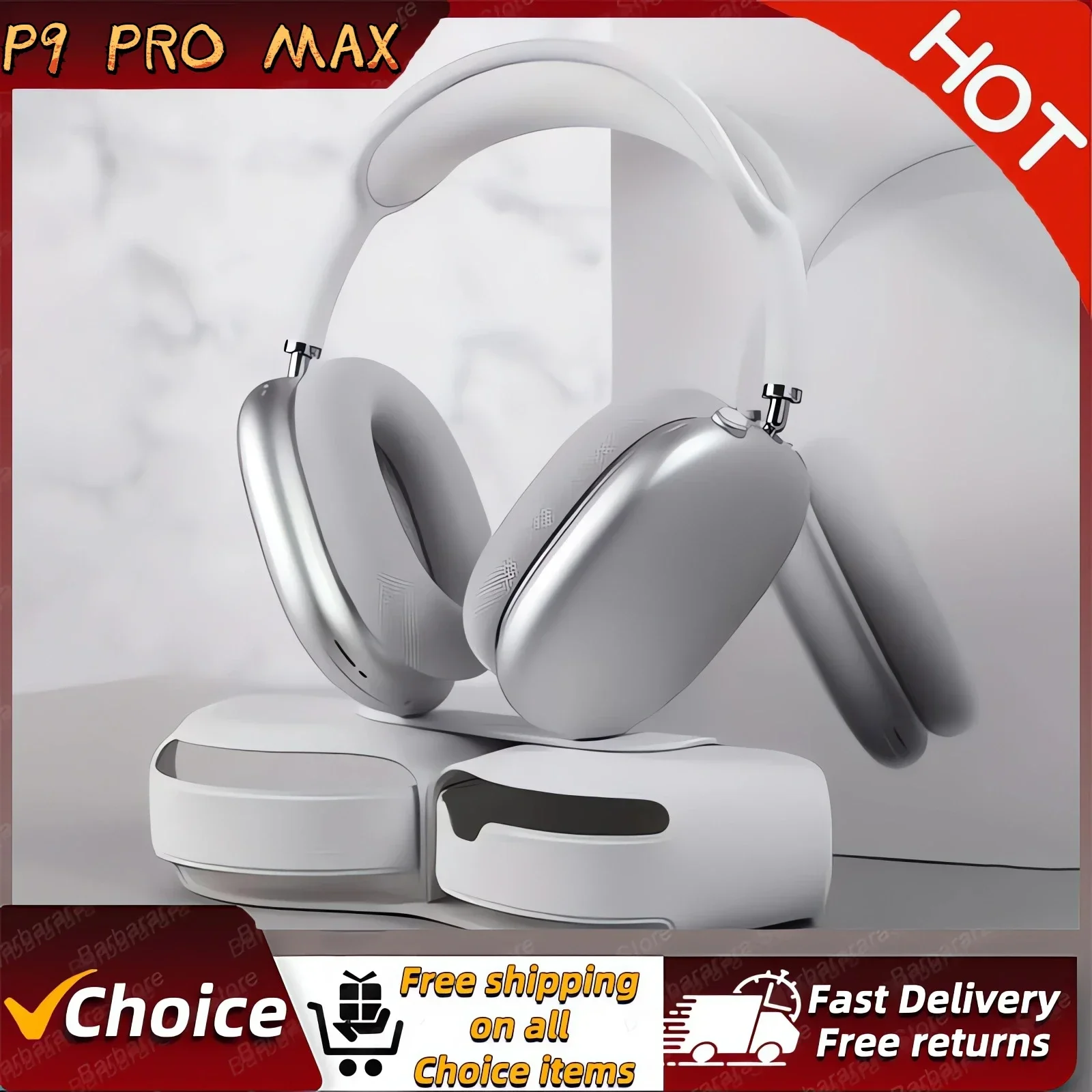 P9-Pro-Max-Ru-do-Cancelamento-Sem-Fio-Bluetooth-Headset-com-Microfone ...