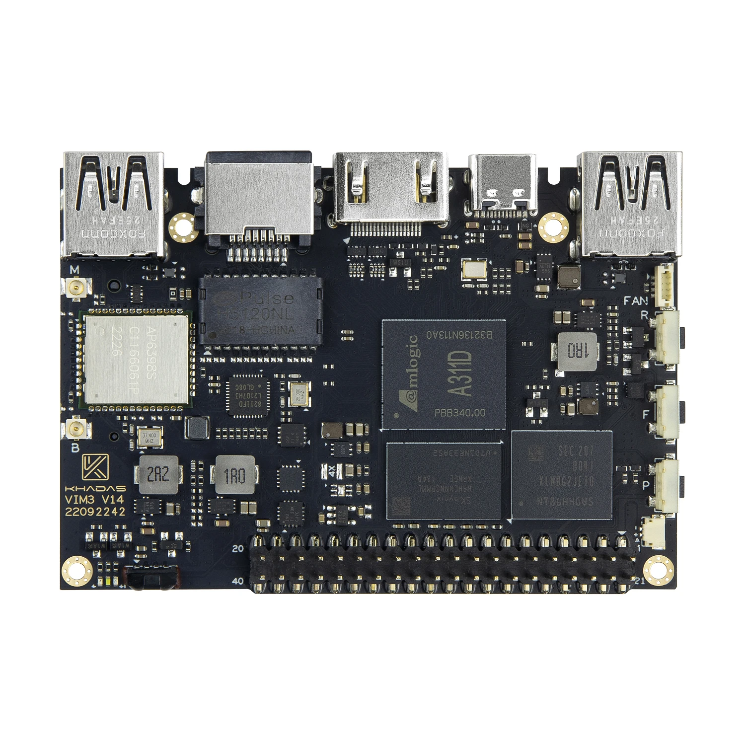 Khadas VIM3 SBC: 12nm Amlogic A311D Soc With 5.0 TOPS NPU | 4GB + 32GB ...