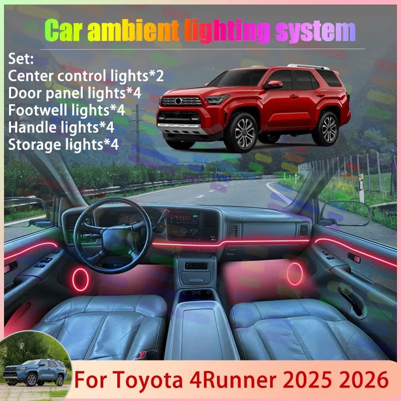For Toyota 4Runner N500 MK6 2025 2026 2/18 in 1 Car Atmosphere Light ...