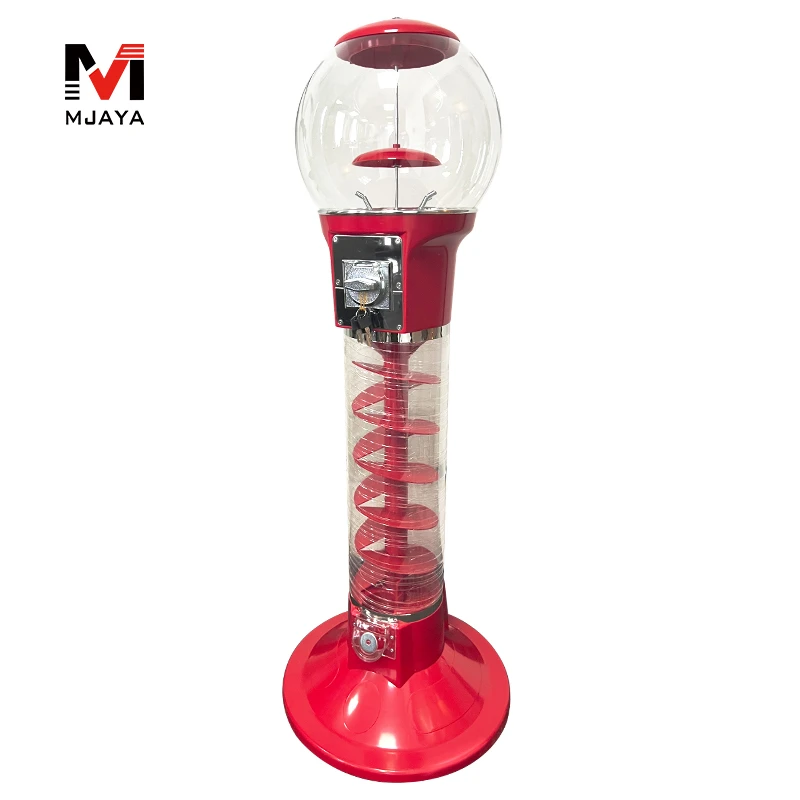 Height 130CM Red Coin Operated Toy Vending Machine Surprise Ball Candy ...