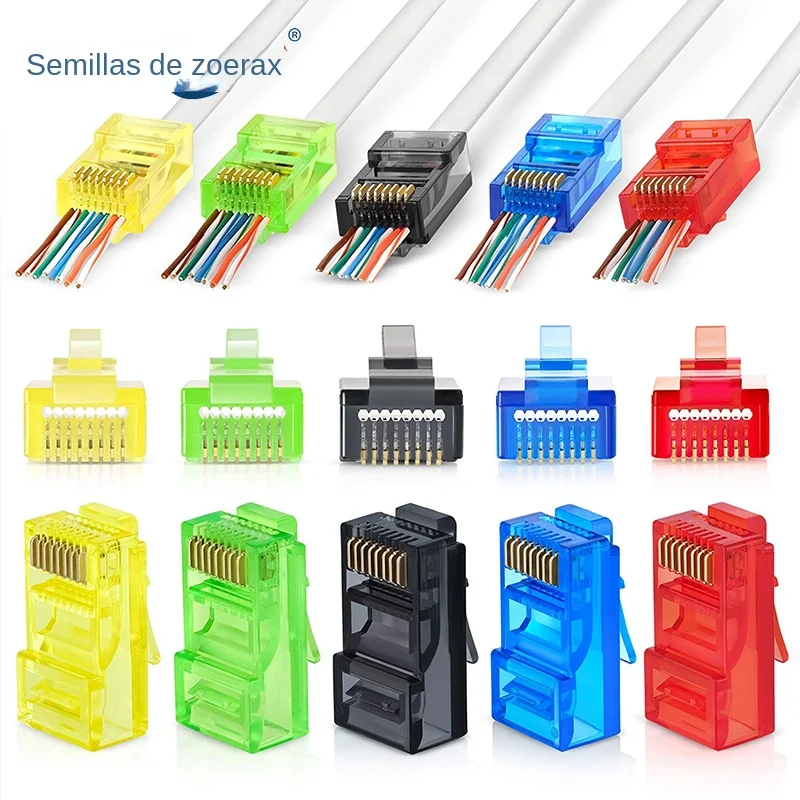 Cable Matters ZOERAX - Paquete De 100 Conectores RJ45 De Paso A Través ...