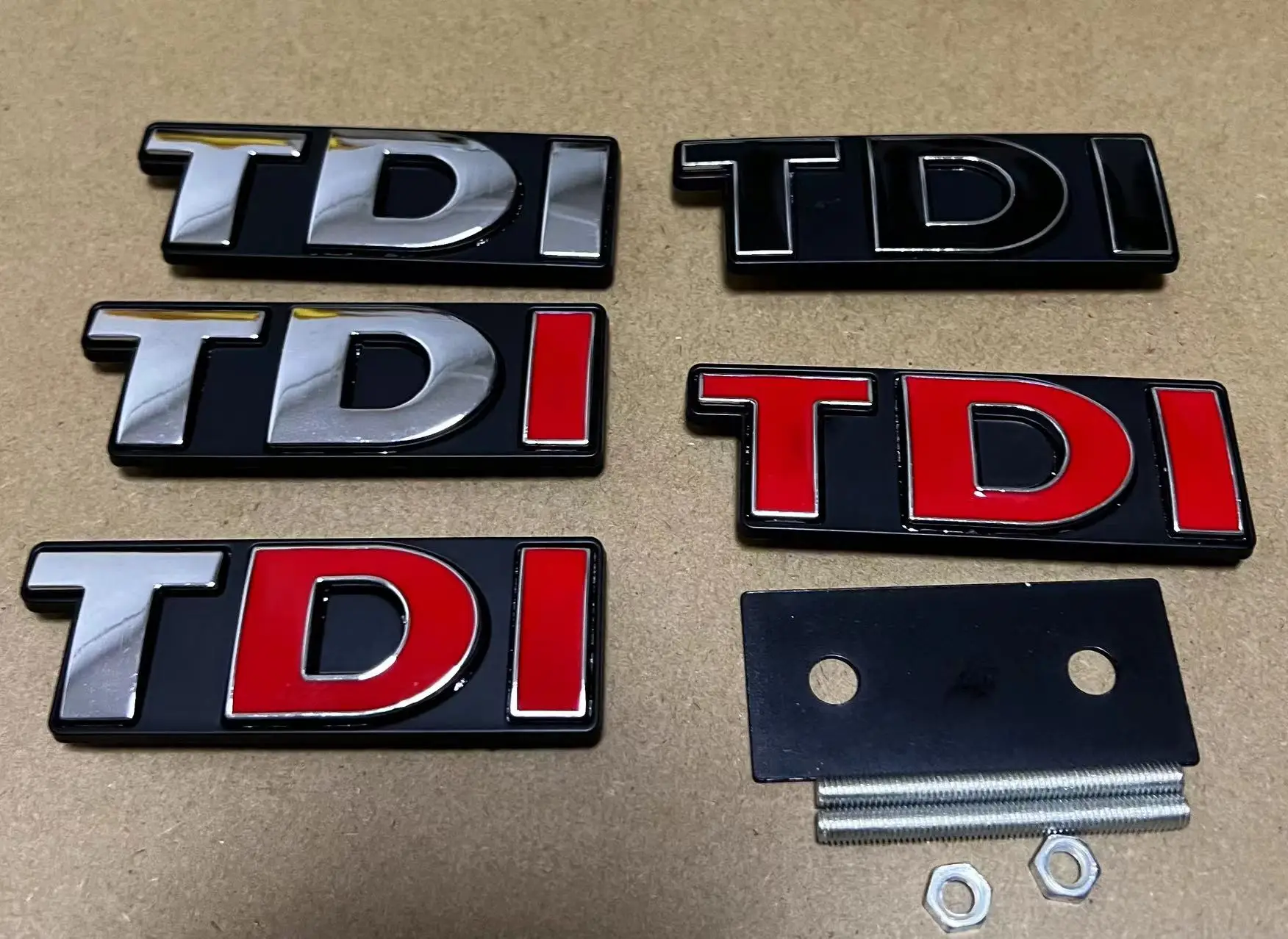 1X-Metall-Auto-Front-TDI-Grille-Logo-Abzeichen-Aufkleber-F-r-VW-Golf-4 ...