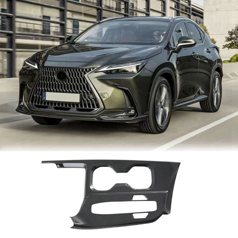 Car-Carbon-Fiber-Center-Console-Gear-Shift-Water-Cup-Holder-Decoration ...