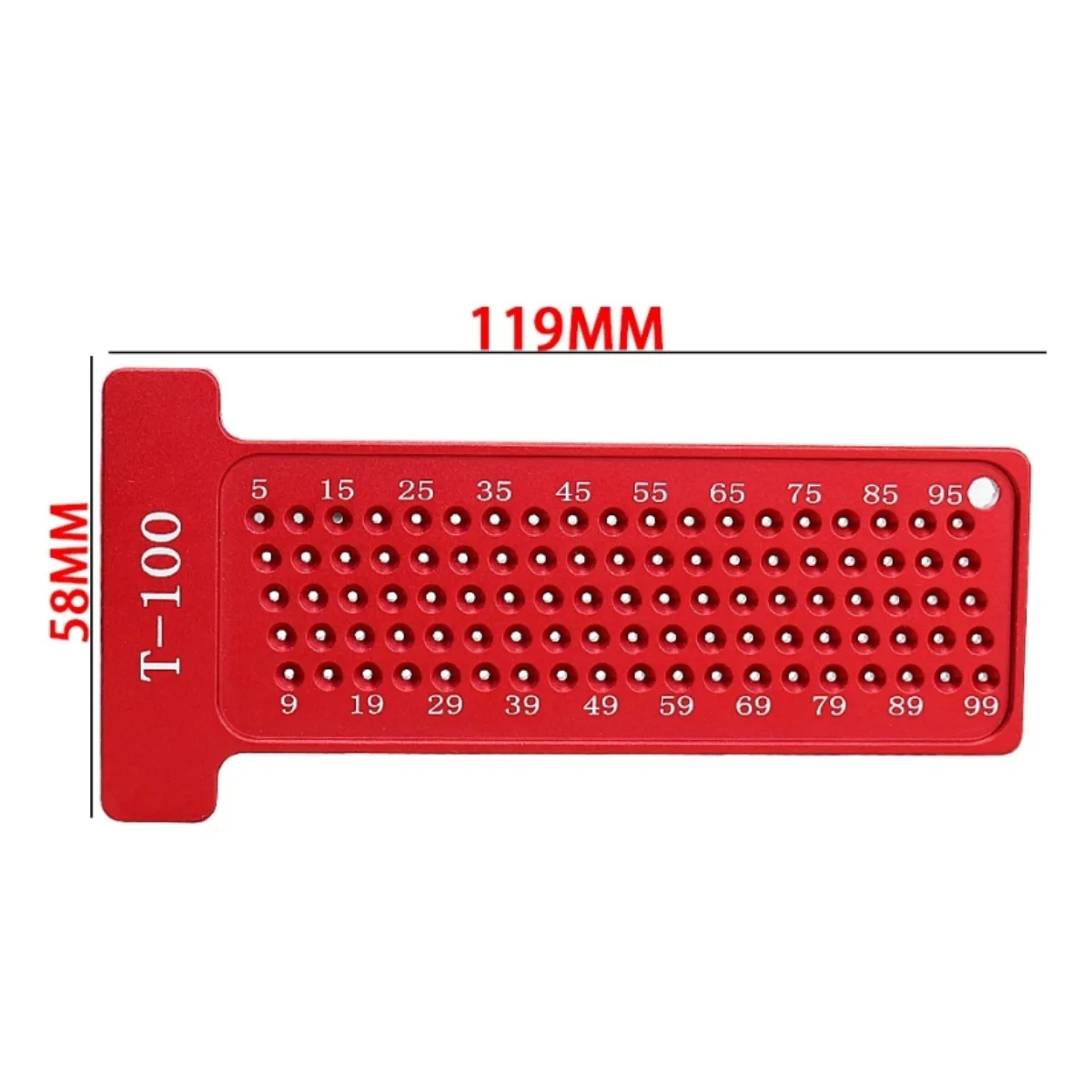 T-100 Metric Aluminum Alloy Pocket Ruler Marking Gauge Carpentry Cross ...