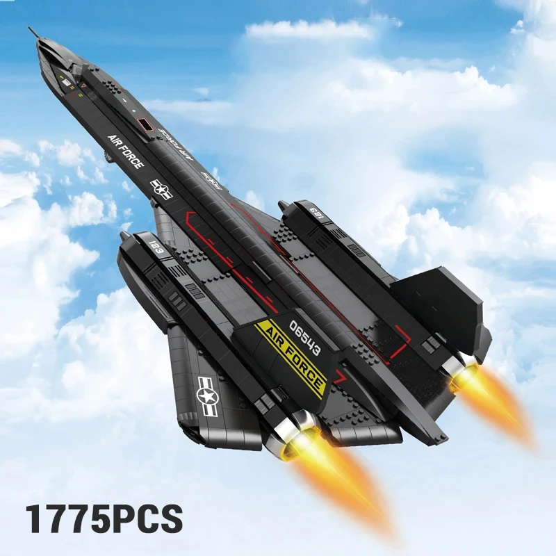 1775PCS SR-71 Blackbird Fighter Building Block Toys Aircraft Air Force ...