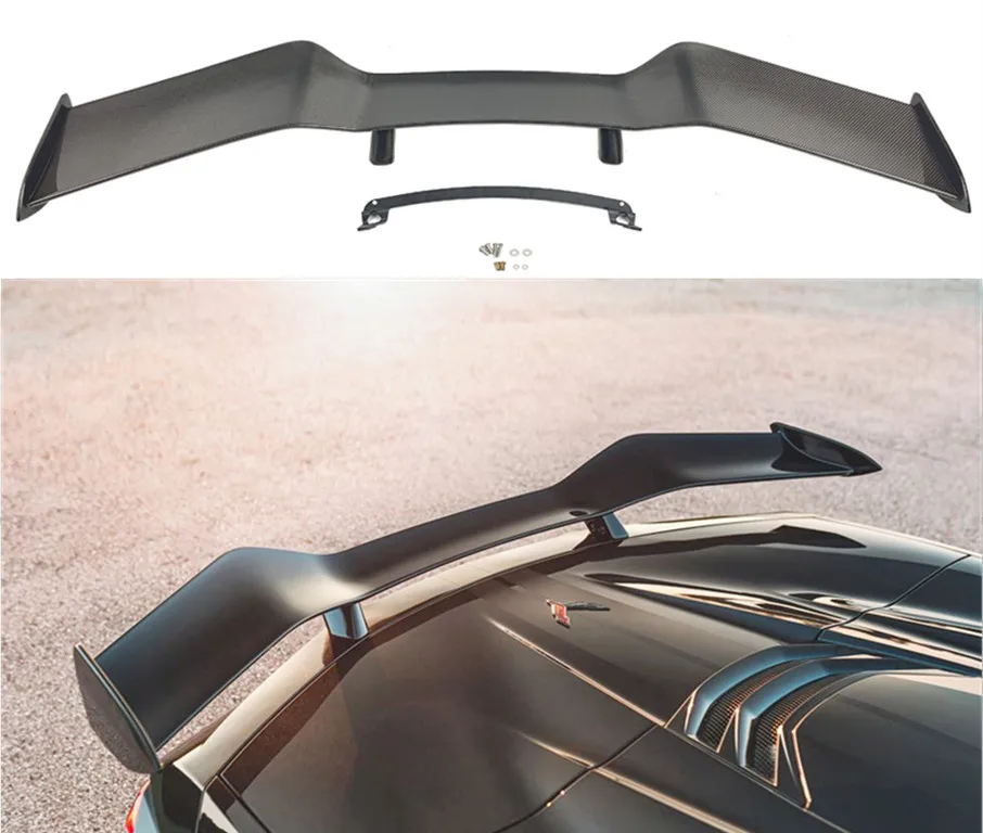 Z06-Style-Carbon-Fiber-High-Wing-Rear-Spoiler-For-Corvette-C8-Z07-Z51 ...