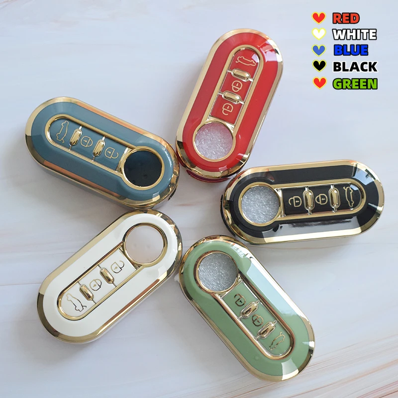 3-Buttons-for-Fiat-500-Ducato-Panda-Punto-Gold-TPU-Car-Flip-Folding-Key ...