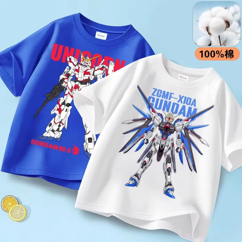Gundam Clothes Men's 2025 Summer New Cotton Children's Machine Mecha ...