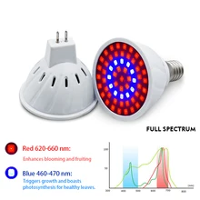 LED Grow Light E14 E27 MR16 GU10 AC 220V Full Spectrum Led bulb plant ...