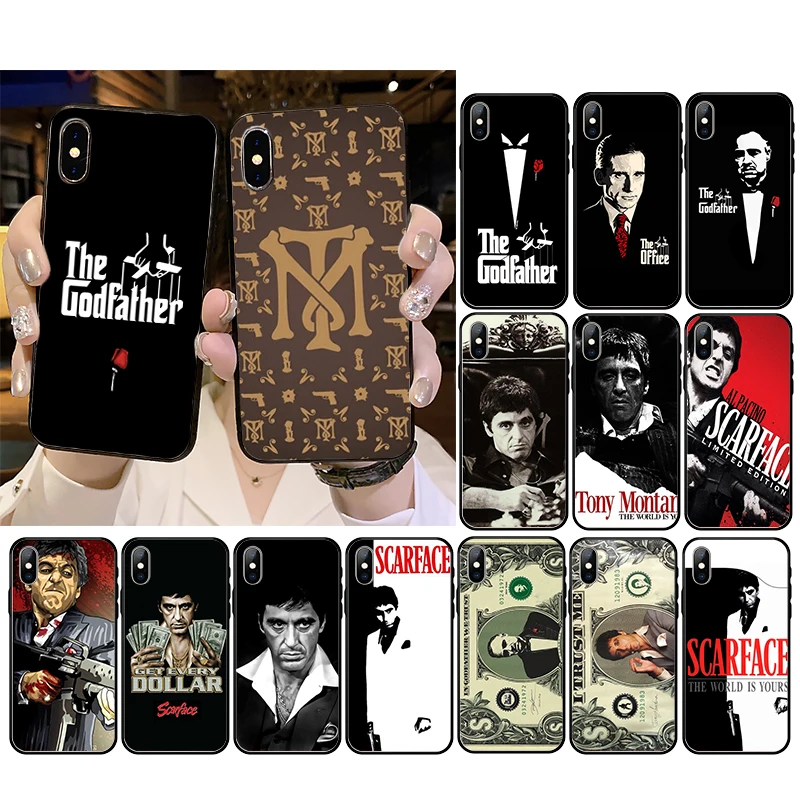 Scarface Godfather For Man Phone Case For iPhone 14 13 12 11 Pro Max XS ...