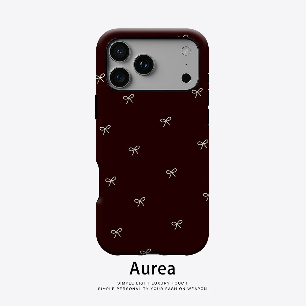 Burgundy Bow Sprinkle IPhone17 Must for Magnetic Phone Case for IPhone ...