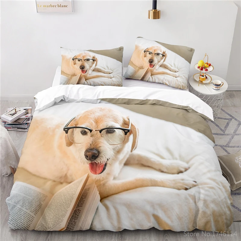 Pet-Dog-Animal-Labrador-3D-Bedding-Set-Queen-King-Size-Duvet-Cover-Set ...