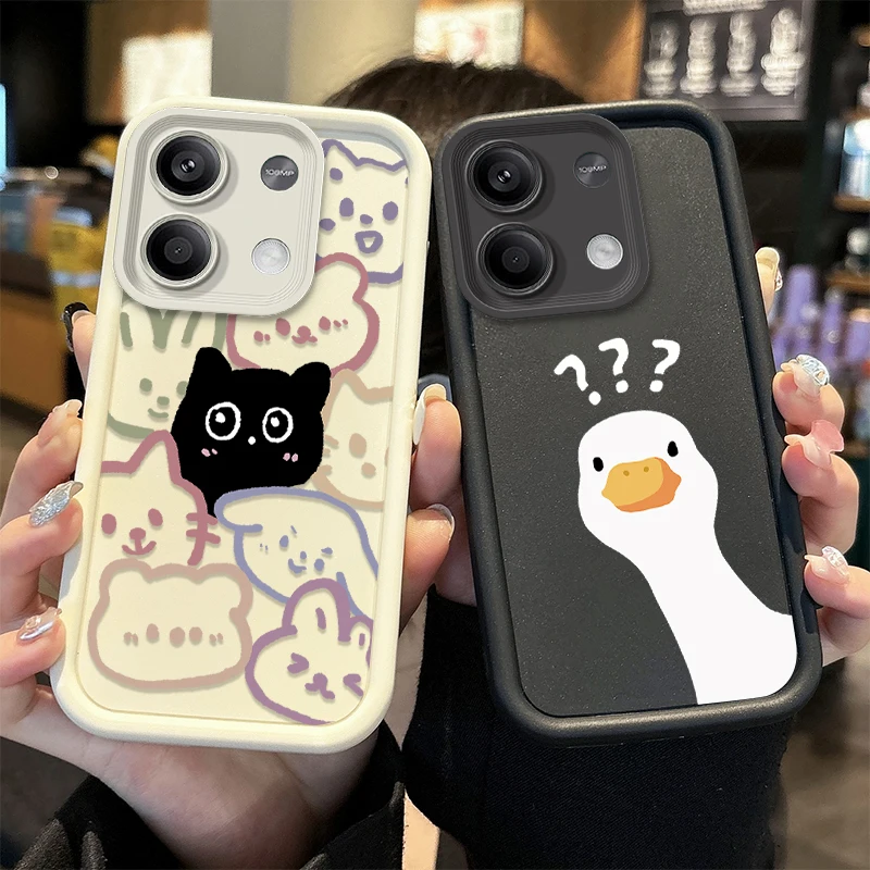 Cute-Cats-Doubt-Duck-Soft-Case-for-Xiaomi-Redmi-Note-13-12-Pro-Plus-4G ...