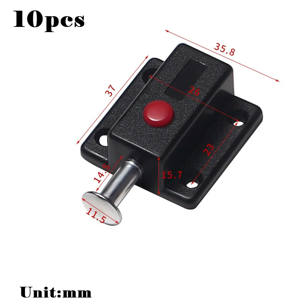 10Pcs Automatic Spring Bolts Latch Lock For Door Cabinet Box Cupboard ...