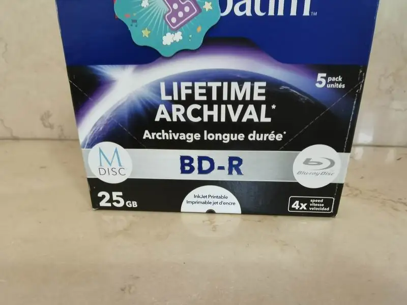 5Pcs MDisc M-Disc Blu Ray BDR Blu-Ray Disc BD-R 25GB Lifetime Archival ...