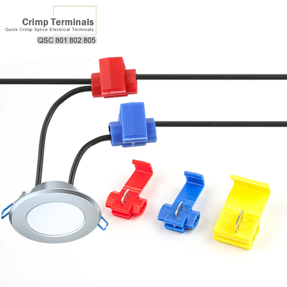 Quick-Splice-Wire-Connector-Scotch-Lock-Snap-AWG22-10-Isolados-Crimp ...