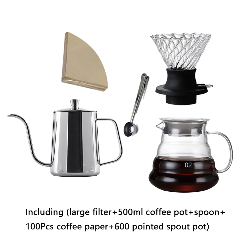 Immersion-Drip-Switch-Glass-Pouring-Cup-Coffee-Machine-V-shaped-Drip ...