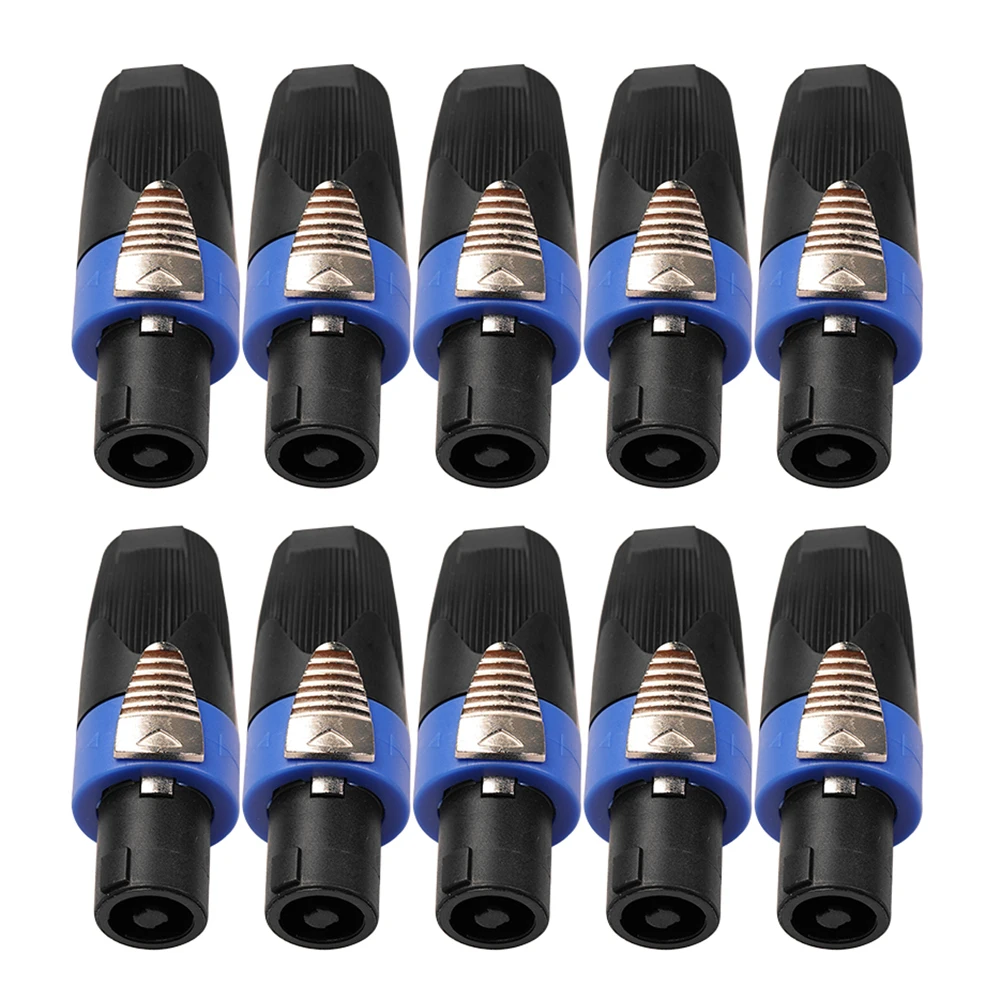 10PCS-4-Pole-4Pin-NL4FC-Speaker-Connector-Ohm-Plug-Speaker-Audio-Cable ...