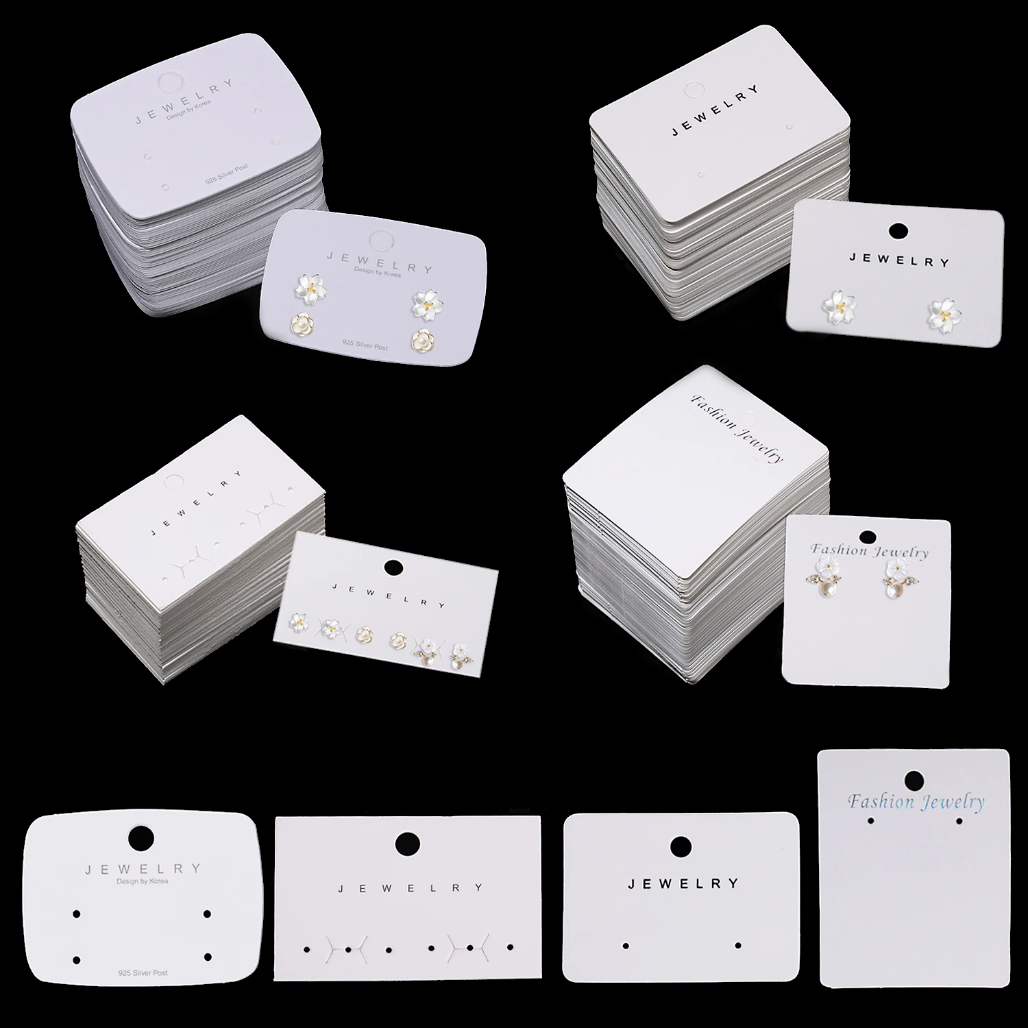 50Pcs-Cardboard-Paper-Package-Earring-Cards-For-Ear-Studs-Hanging-Board ...