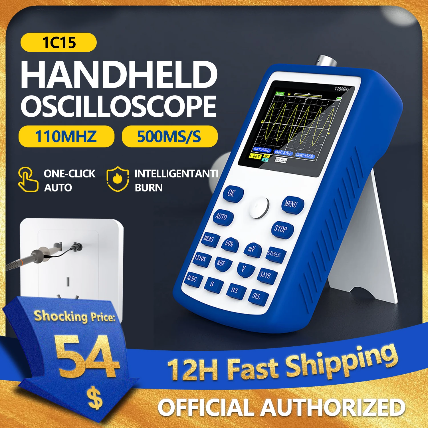 FNIRSI-1C15-Oscilosc-pio-Digital-Profissional-500-MS-s-Taxa-De-Amostragem-110MHz-Anal-gico ...