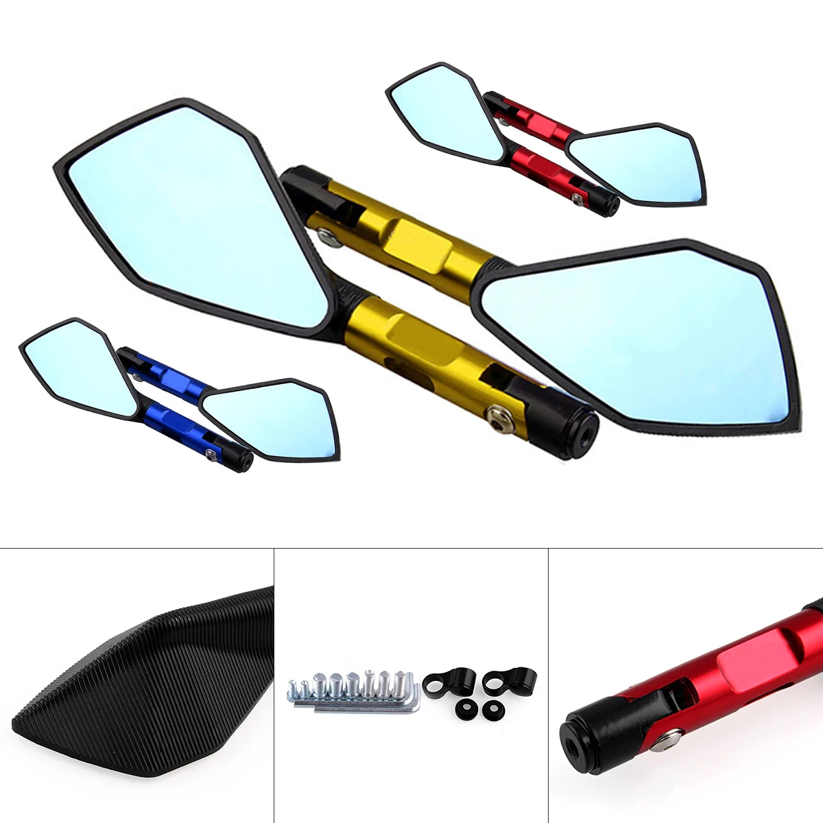 1-Pair-Motorcycle-Rearview-Mirror-Handlebar-Mirror-Universal-Reversing ...