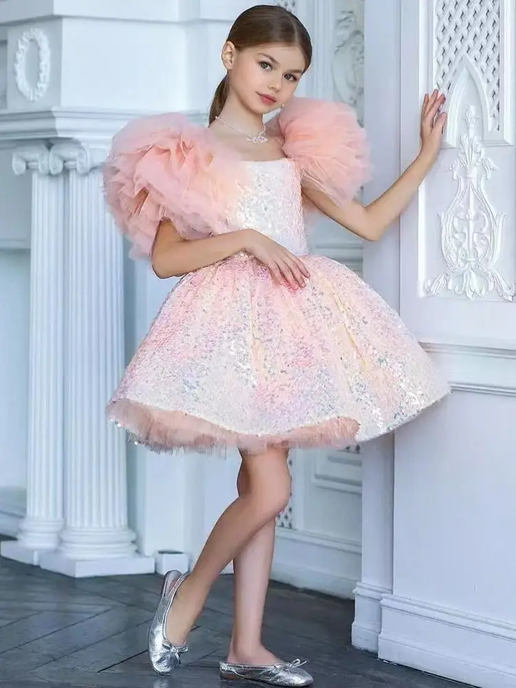 Cute Little Girl In Pink Dress