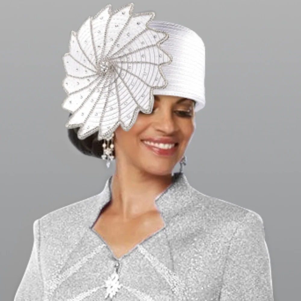 Fancy-Satin-Cloth-Church-Hat-Elegant-Top-Hat-Female-Banquet-Fascinator ...