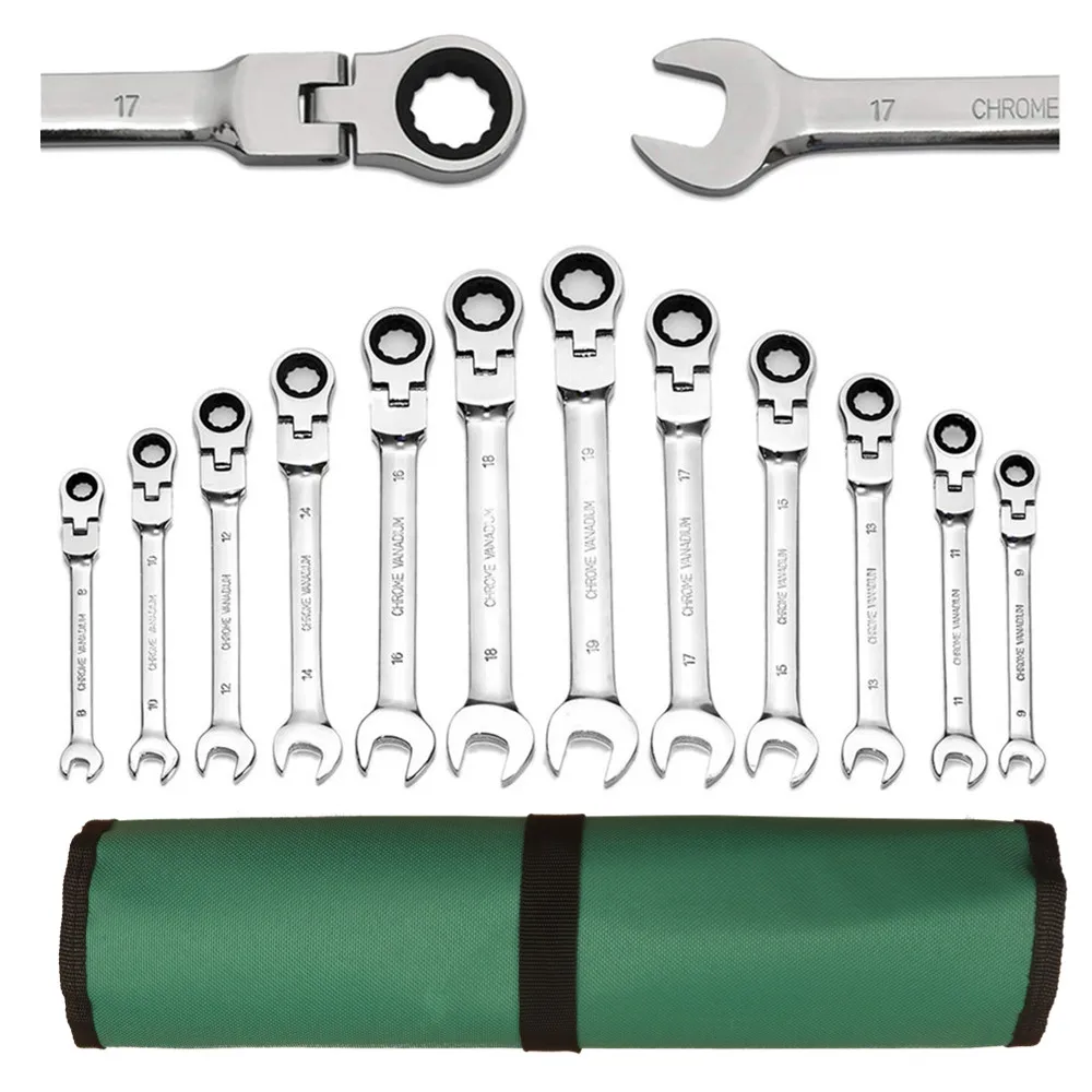 Key Wrench Socket Set Flex Head Combination Ratcheting Wrench Set ...