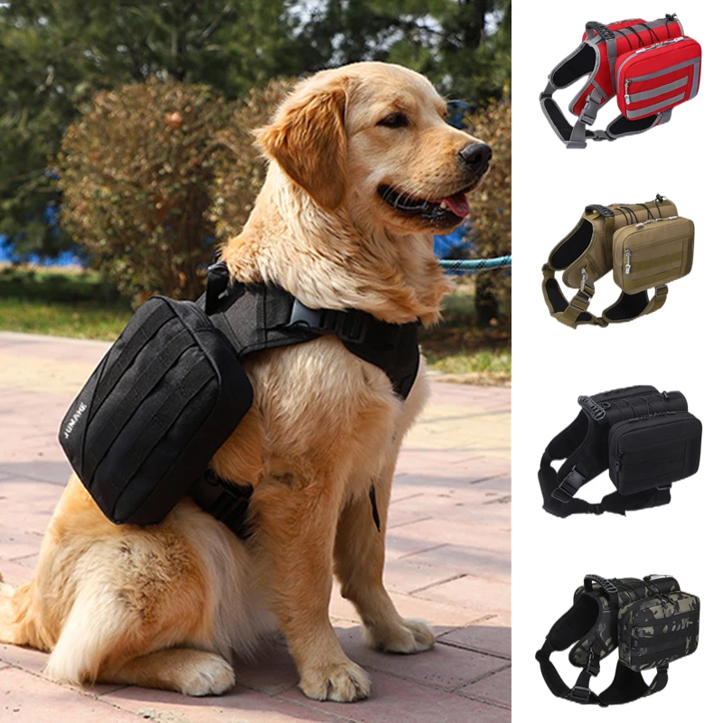 Pet Dog Carrier Bag Large Capacity Tactical Backpack for Medium Large ...