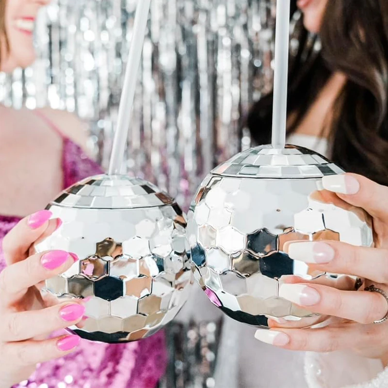 Disco Ball Cup With Straw Cocktail Drink Cup Bachelorette Hen Party ...