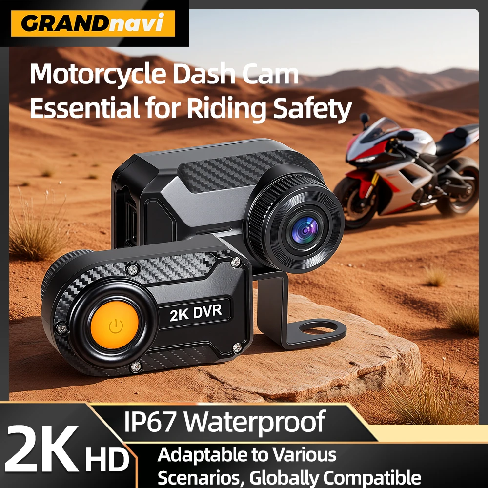 Motorcycle Driving Dash Cam DVR 2K 30fps Camcorder Mountain Electric ...