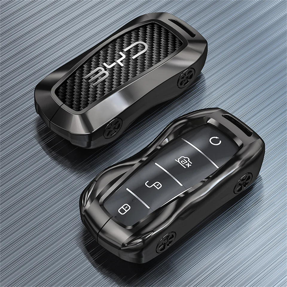 Capa-Chave-do-carro-Smart-Remote-Key-Case-para-BYD-Tang-DM-2018-Key-Bag ...