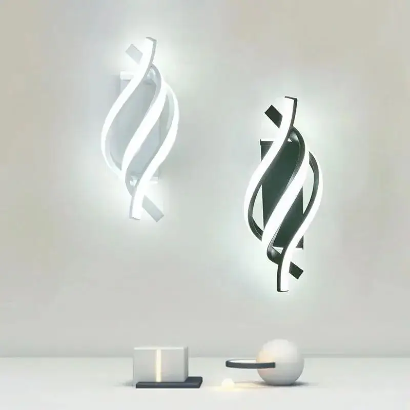 Modern-LED-Wall-Lamp-Minimalist-Black-White-Line-Decor-Lights-For ...
