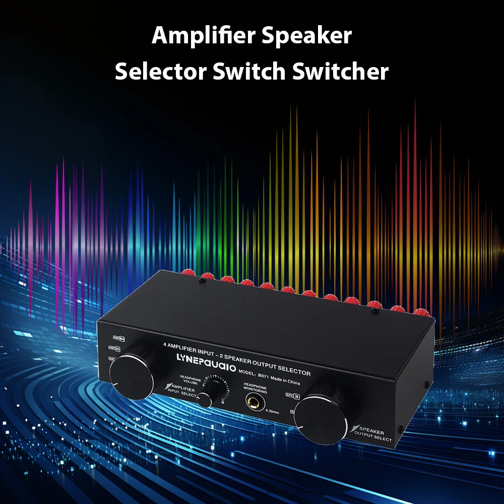 LYNEPaUalO-Amplifier-Speaker-Selector-Switch-Switcher-4-Input-2-Output-2-In-4-Out-Power ...